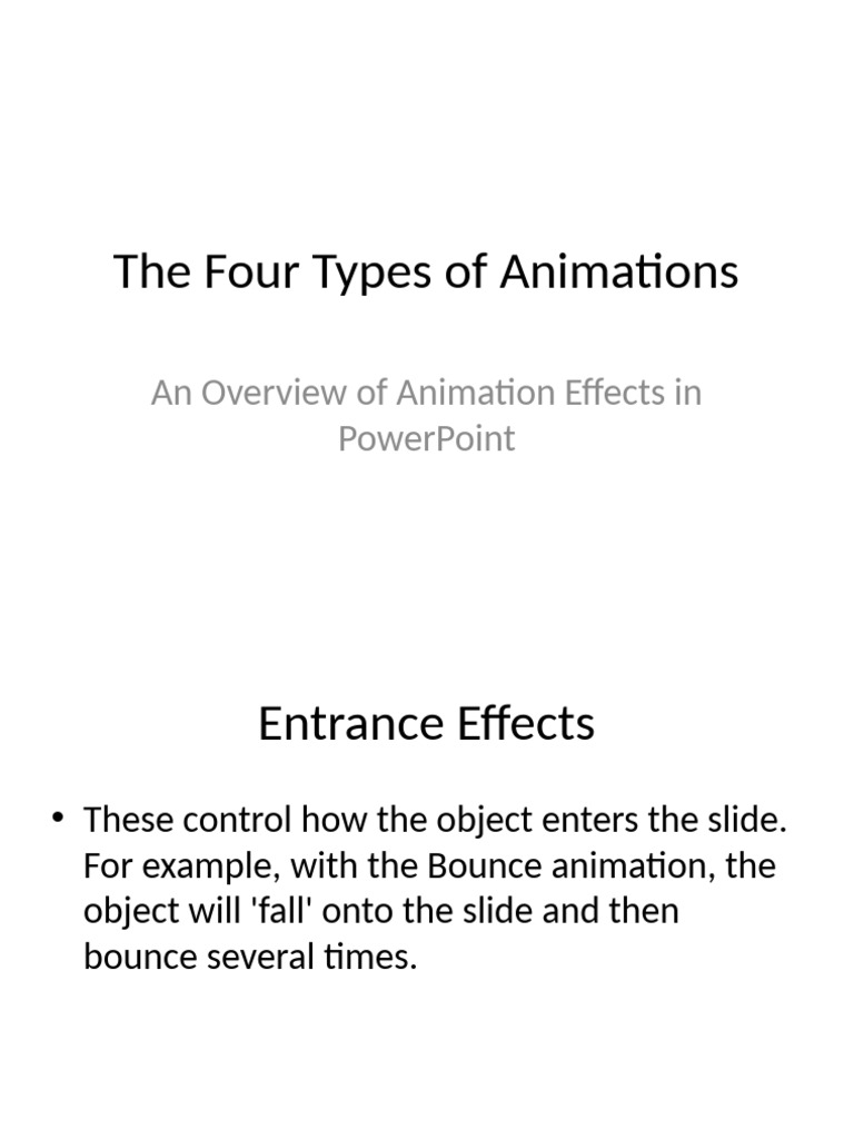 Types of PowerPoint Animations Explained | PDF | Self-Improvement