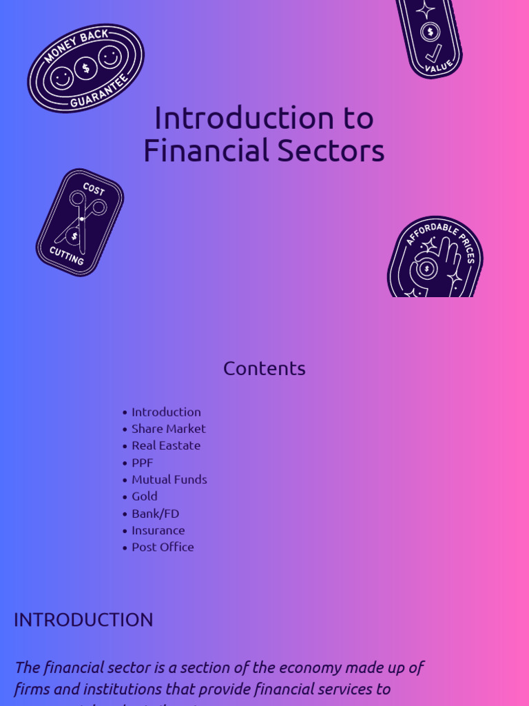 Introduction To Financial Sectors | PDF | Investing | Insurance