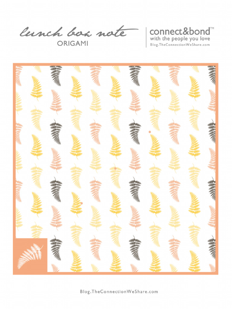 Lunch Box Notes Origami Free Printable | PDF