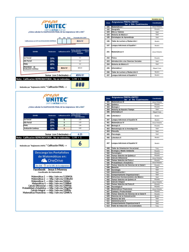 Simulador de Calificacion Final | PDF | Matemáticas | Science