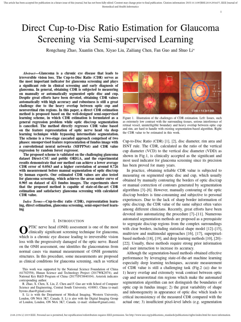 Cup To Disc Ratio Glaucoma | PDF | Image Segmentation | Information