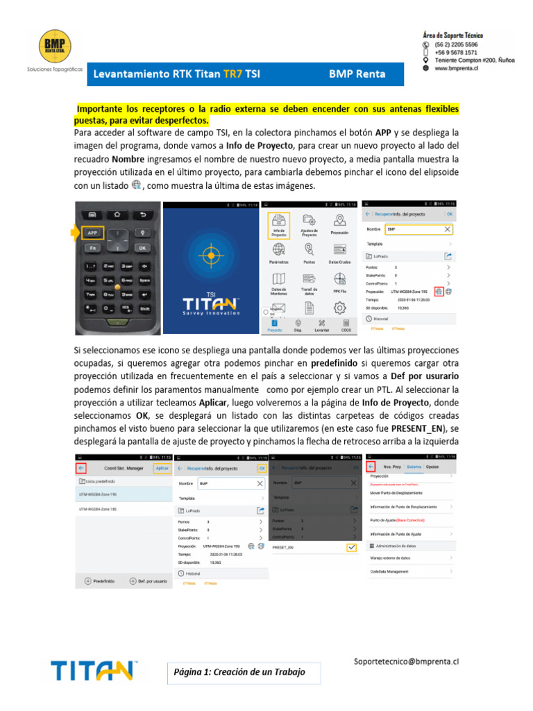 TITAN GNSS TR7 Levantamiento TSI | PDF | Archivo de computadora ...