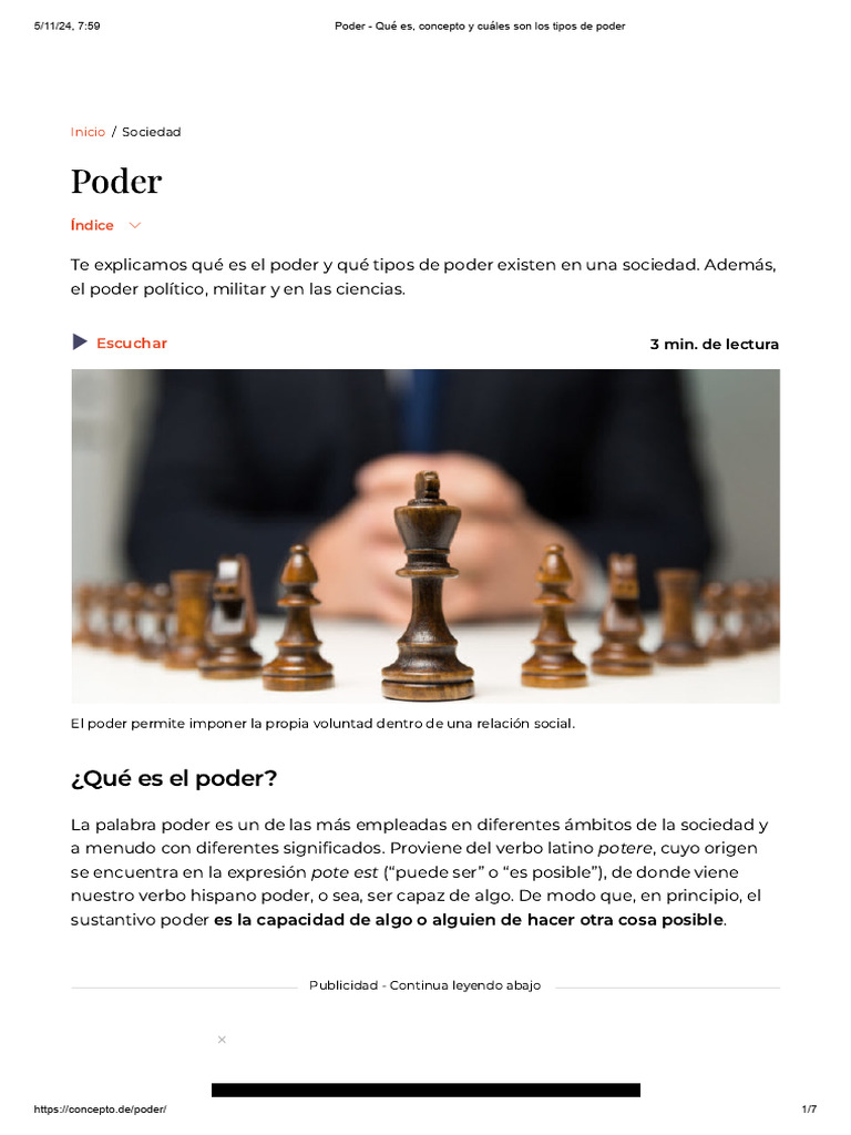 Tipos de Poder en la Sociedad Actual | PDF | Redox | Química