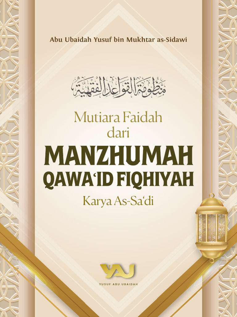 Mutiara Faidah Dari Manzhumah Qawa'Id Fiqhiyah as-Sa'Di EBS | PDF ...