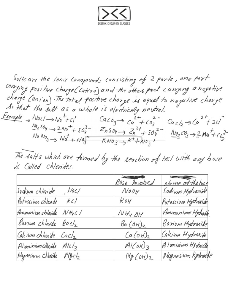 Class X - Lecture 7-B2 - Chaper 2 - Acids, Bases and Salts | PDF