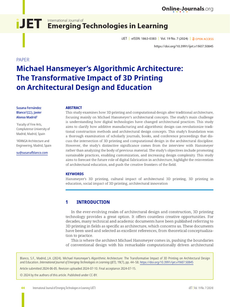 Michael Hansmeyers Algorithmic Architecture The T | PDF | 3 D Printing | Creativity