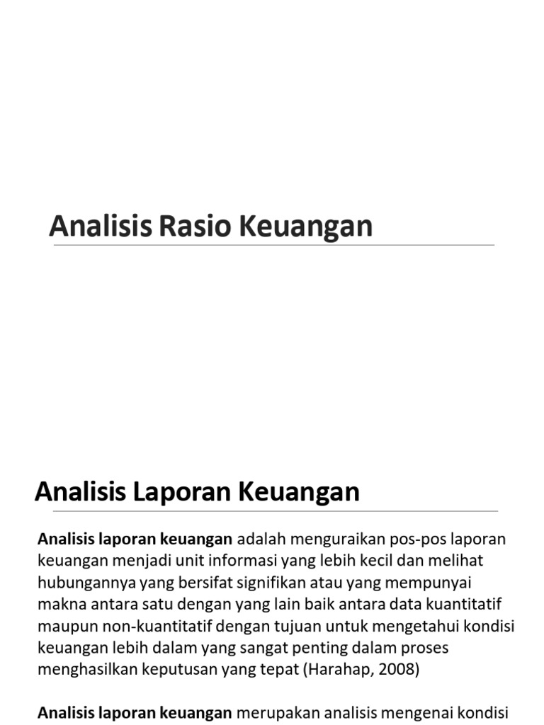Analisis Rasio Keuangan Perusahaan | PDF | Pengelolaan Keuangan & Uang