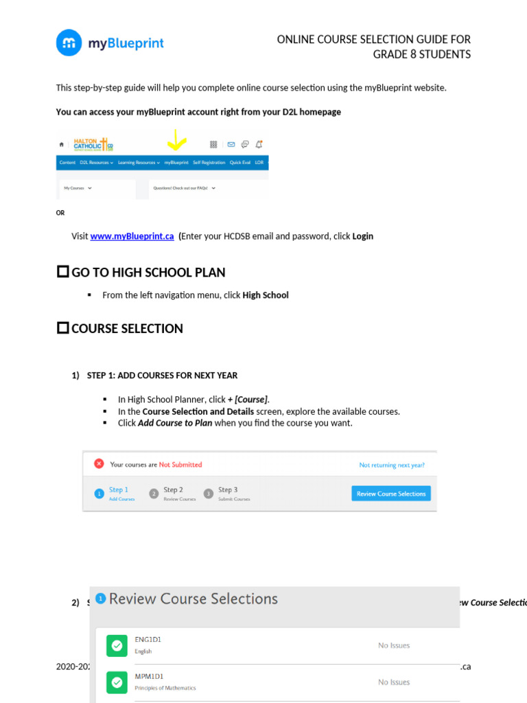 Grade 8 Online Course Guide | PDF | Career & Growth