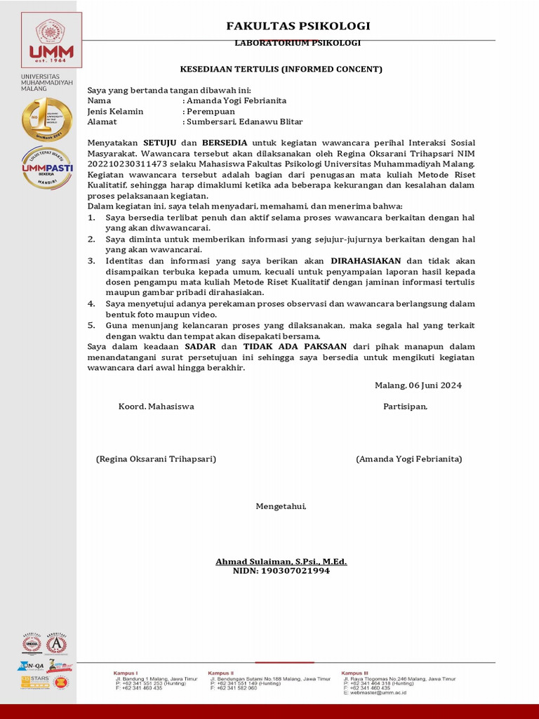 IC Metode Riset Kualitatif 2024 | PDF