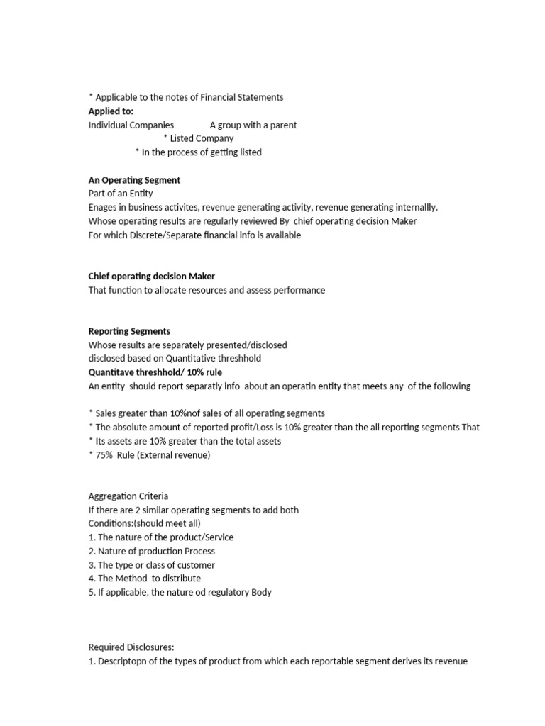 IFRS 8 Reporting Segments Overview | PDF
