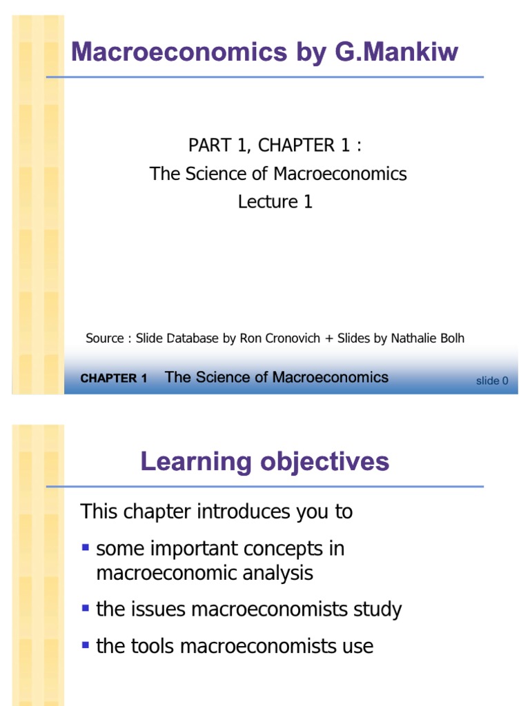 Macro Lecture 1 - Mankiw | PDF | Macroeconomics | Supply And Demand