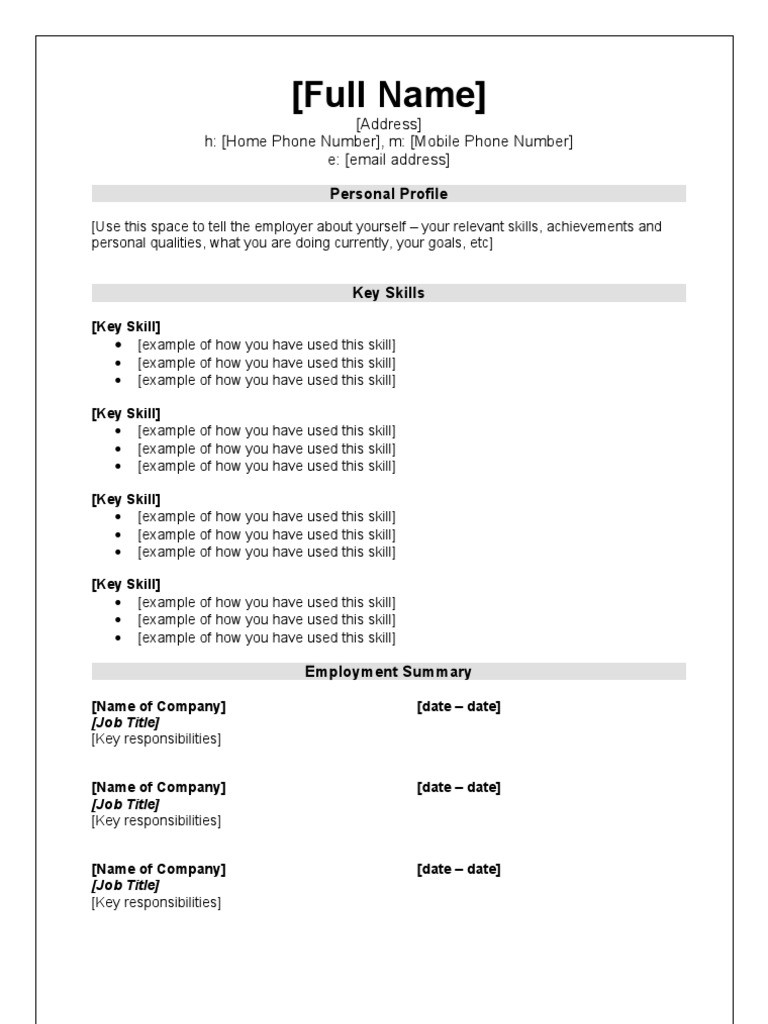 CV Simple Template | PDF