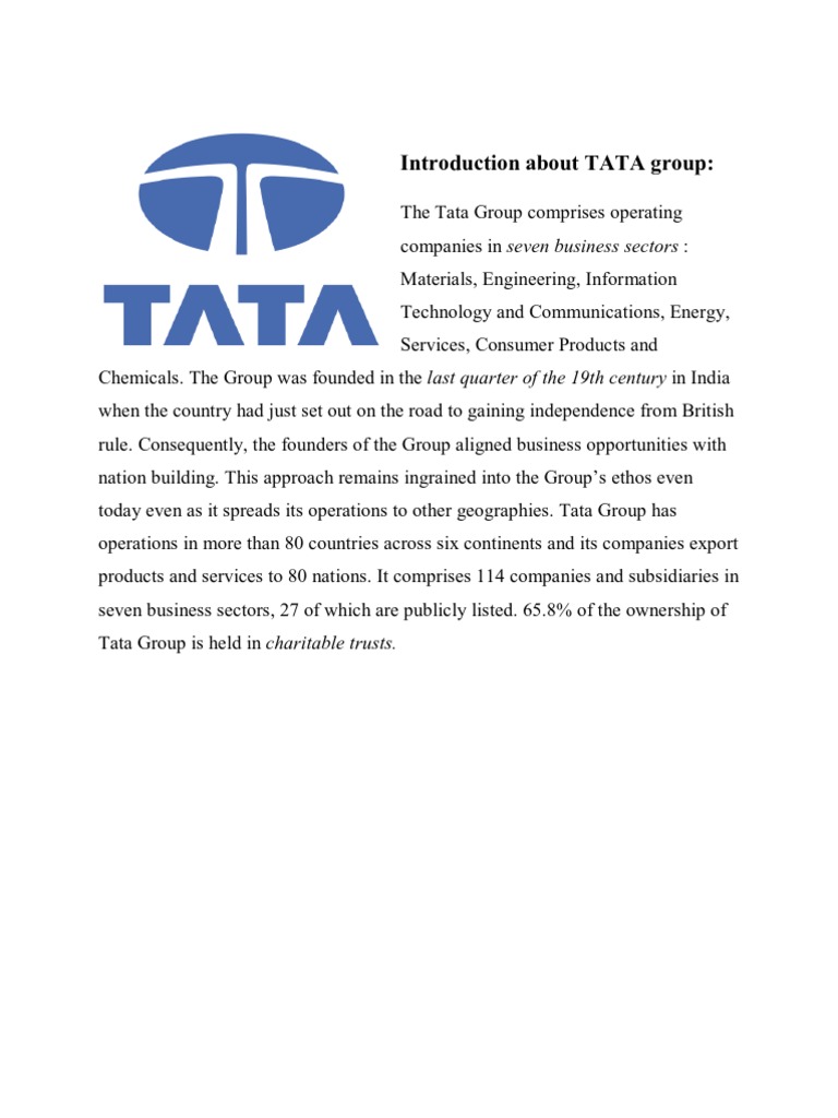 Tata Final | PDF | Business | Economy (General)