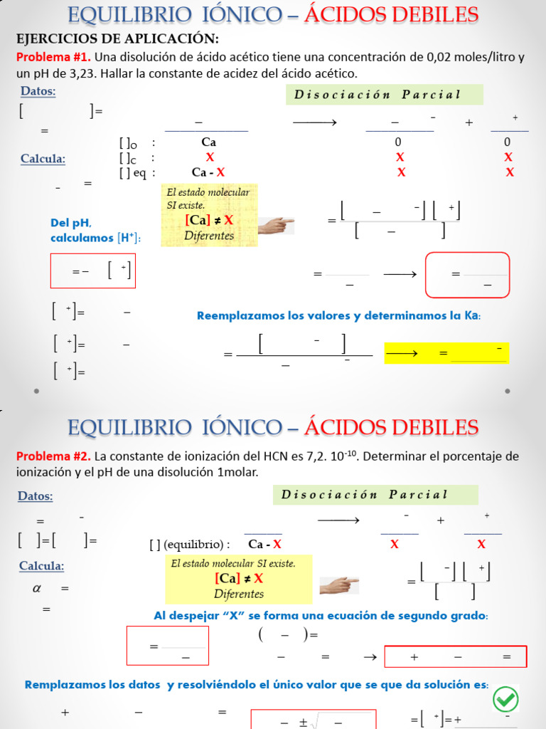 Eq. Iónico Parte II | PDF | Constante de disociación ácida | Ph Eq. Iónico Parte II | PDF | Constante de disociación ácida | Ph