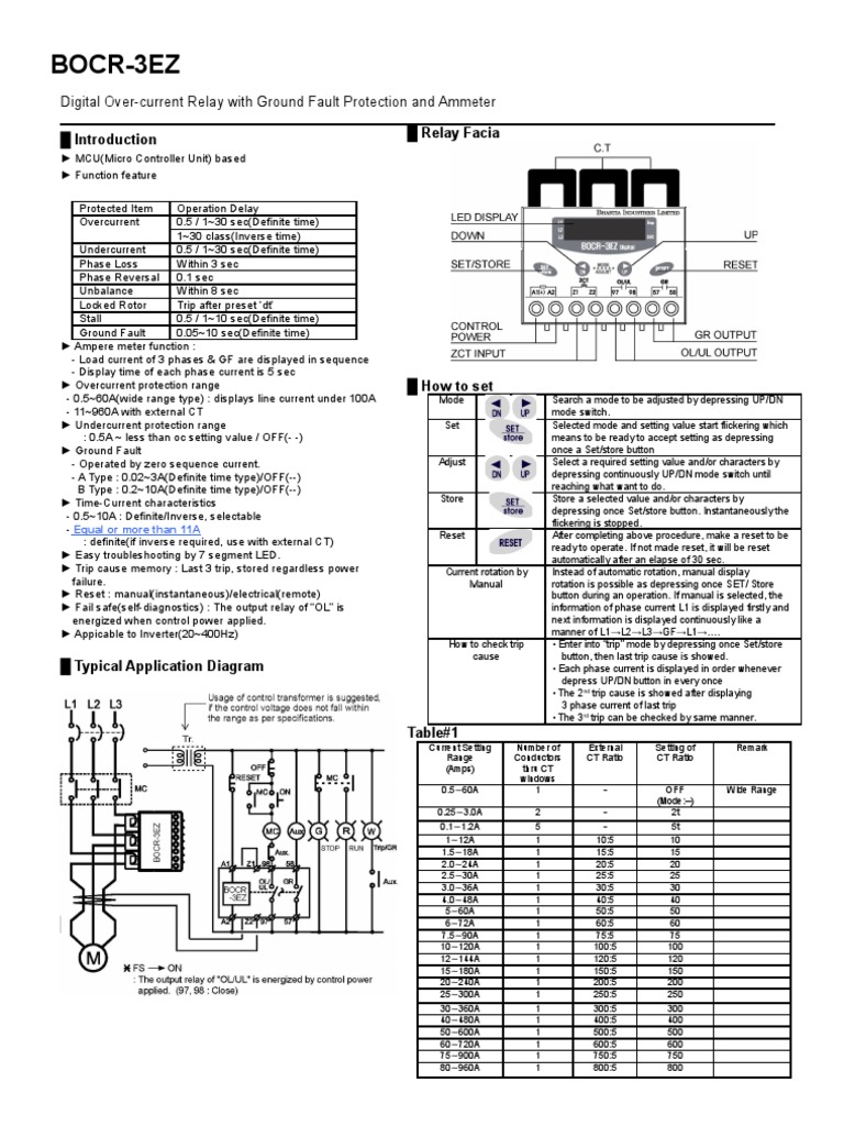 3ez e (Bocr) .Manual | PDF | Relay | Electromagnetism