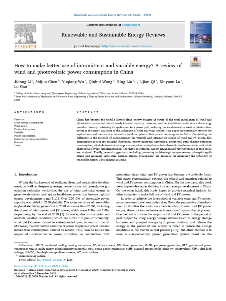 How To Make Better Use of Intermittent and Variable Energy | PDF | Wind ...