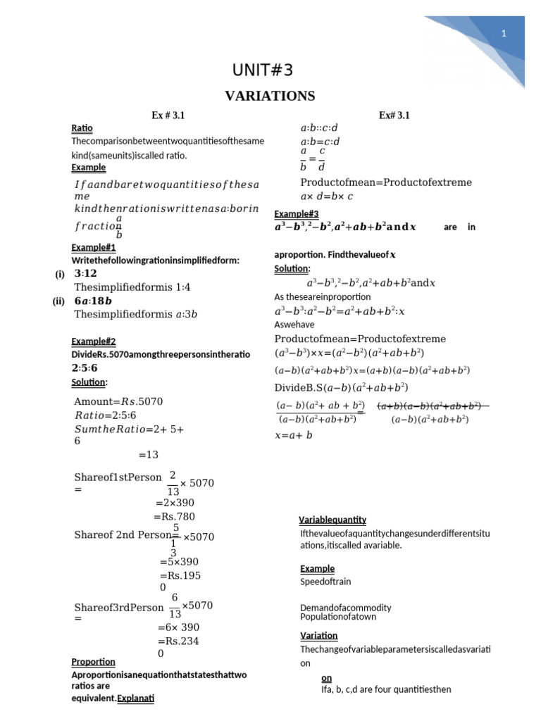 CH 3 Final 10math | PDF | Mathematics