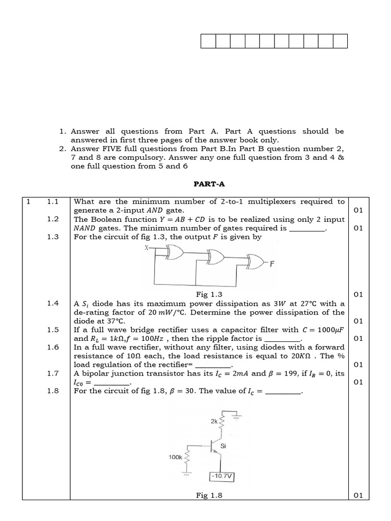 Basics of Electronics Engineering Exam | PDF | Operational Amplifier ...
