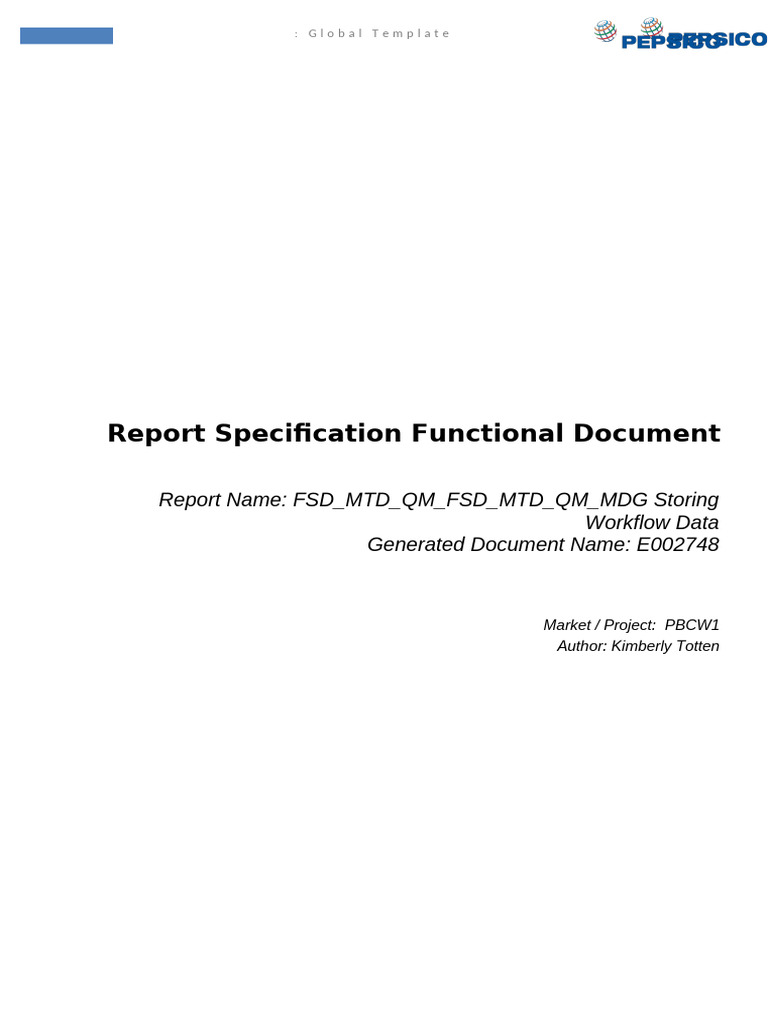 FSD - MTD - QM - MDG Storing Workflow Data | PDF | Databases | Computing
