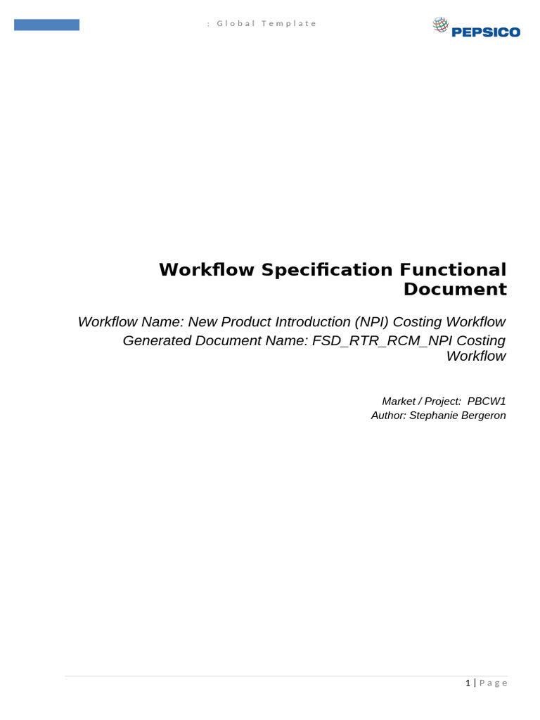 FSD - RTR - RCM - NPI Costing Workflow | PDF | Information | Databases