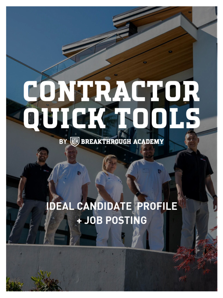 4a. Ideal Candidate Profile - Job Posting - Guide | PDF | Leadership ...