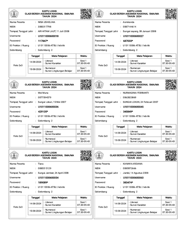 Asesmen Nasional - Tahun 2024 | PDF