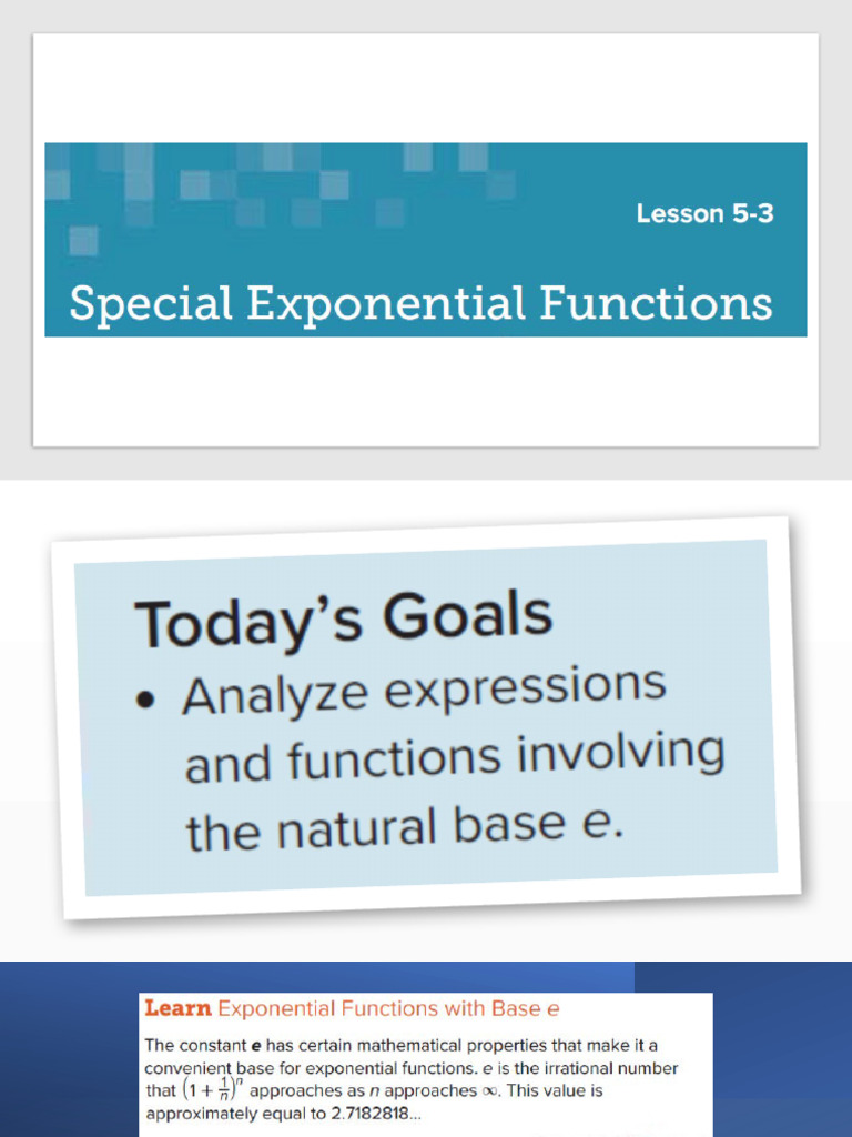 G11 Exponential Function (Module 5 Lesson 3) | PDF