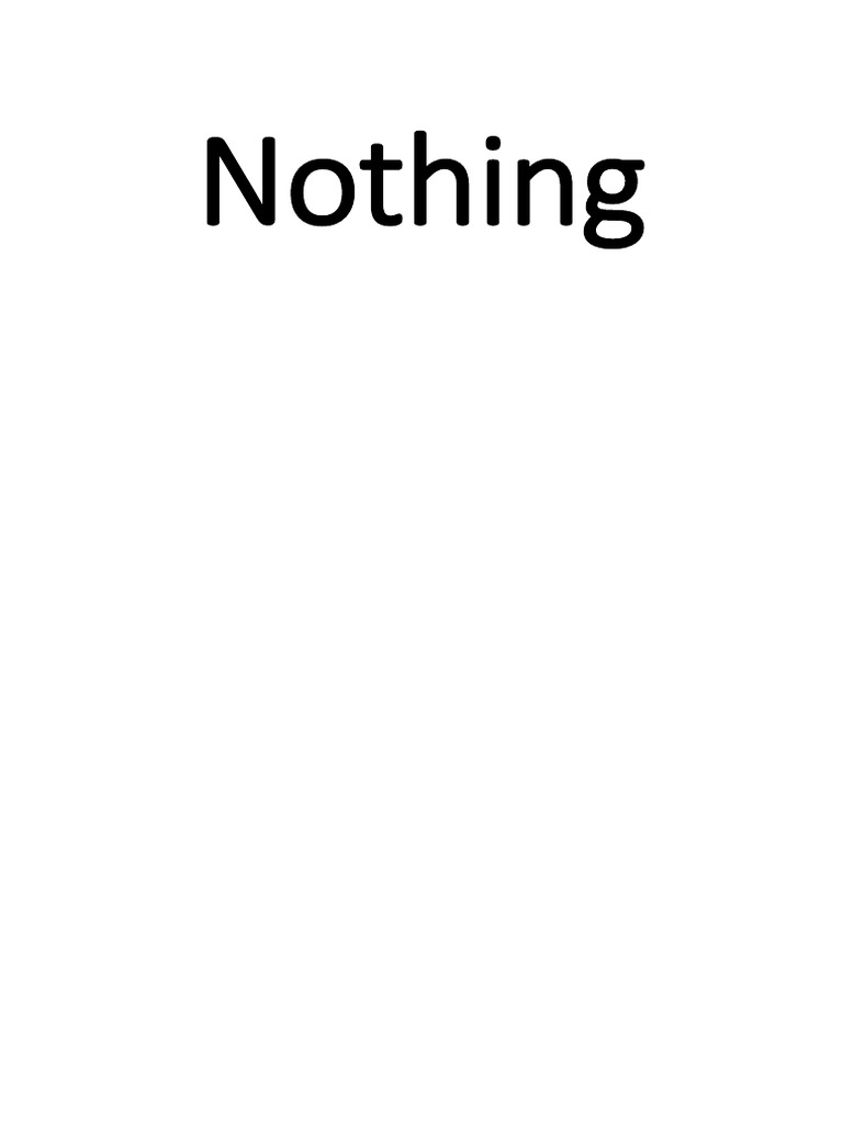 Nothing | PDF