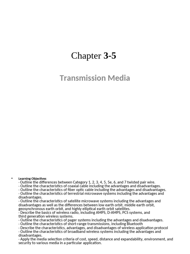 Transmission Media Pdf Transmission Medium Cable Television