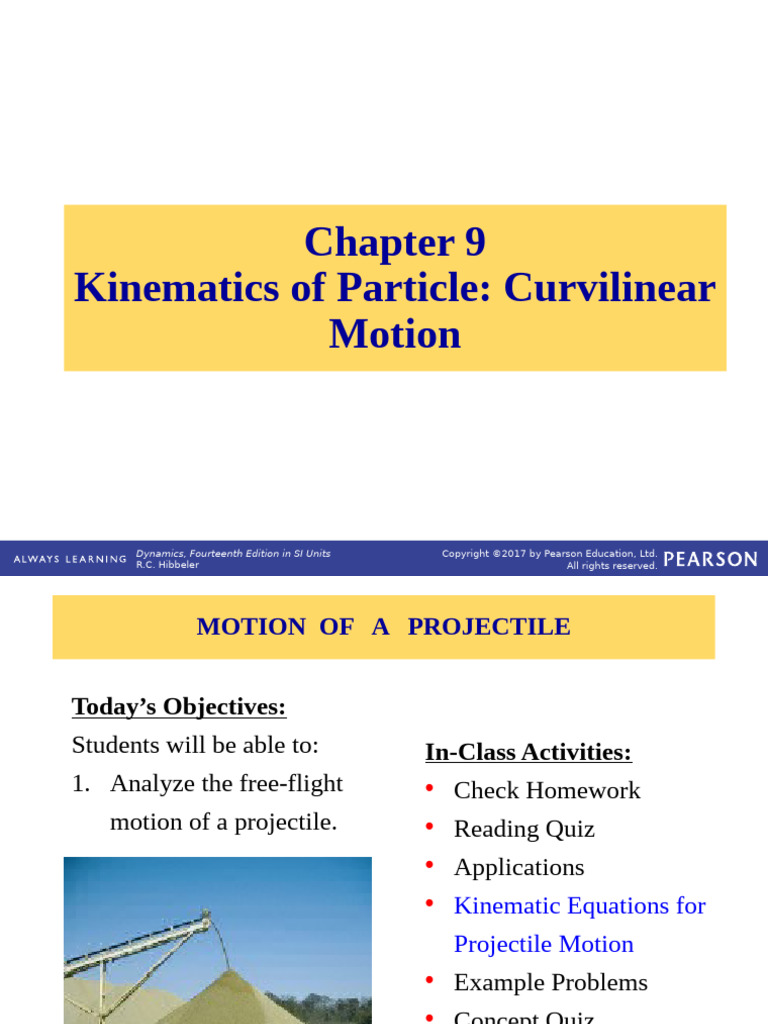 Dynamics - Lec PPT - Section 9.7 | PDF | Kinematics | Acceleration