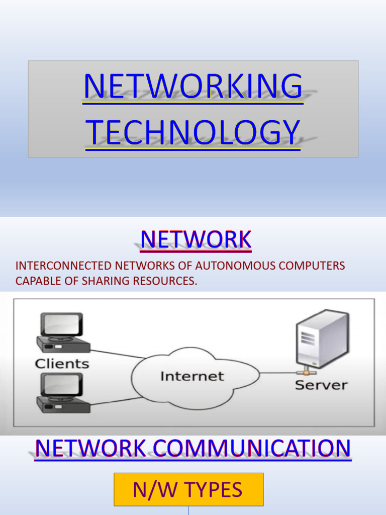 Neworking Technology | PDF | Technology & Engineering