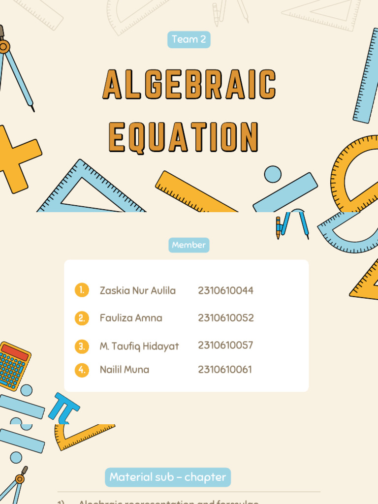 Understanding Algebraic Equations | PDF | Equations | Algebra