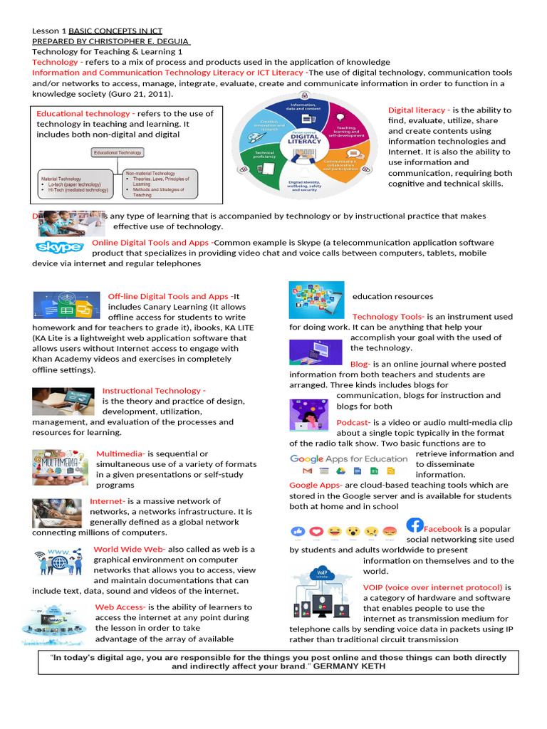 Intro to ICT for Educators | PDF | Computer Network | Internet