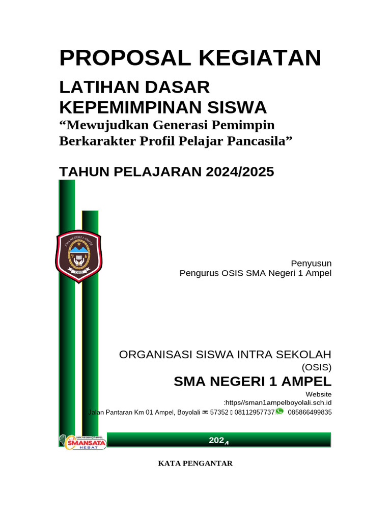 Proposal LDK 2024-1 | PDF | Karier & Perkembangan | Bisnis