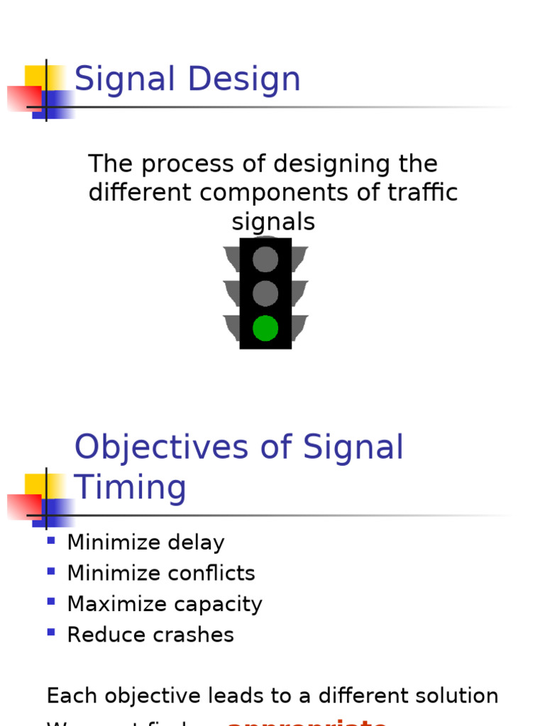 SignalDesign ForClass | PDF | Intersection (Road) | Traffic