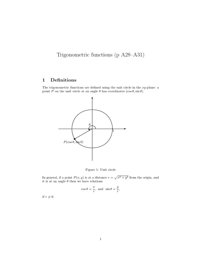Trig Functions | PDF