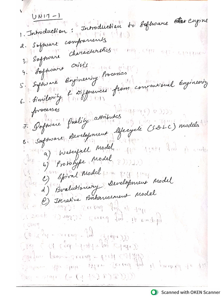 Soft - Engg Unit 1 | PDF