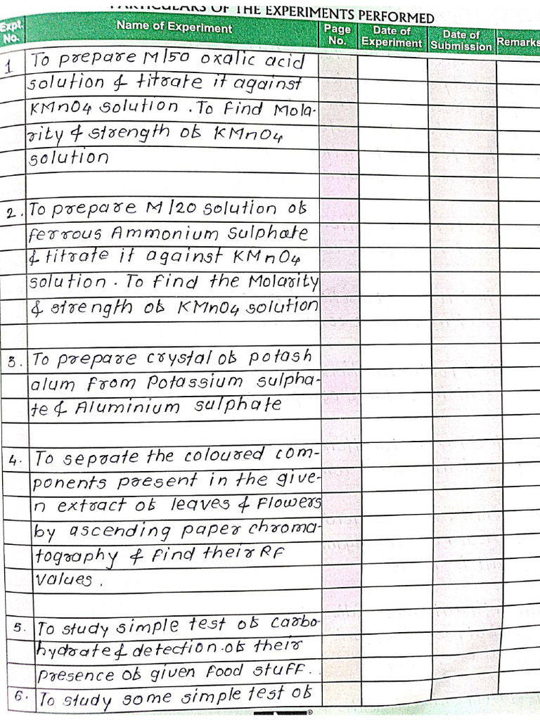12th Cbse Chemistry Practical Book | PDF
