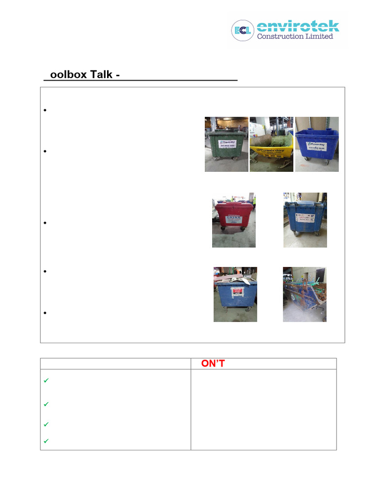 22 - TBT Segregation of Waste | PDF | Home & Garden