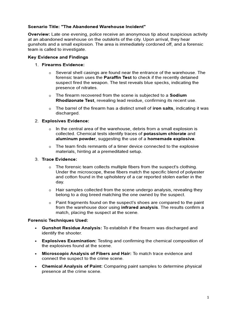 Unit VI and VII | PDF | Crime Scene | Forensic Science