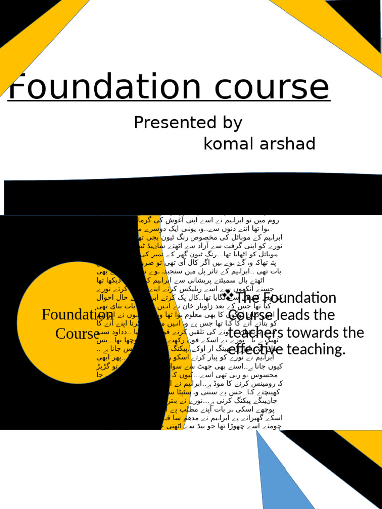 Foundation Course | PDF