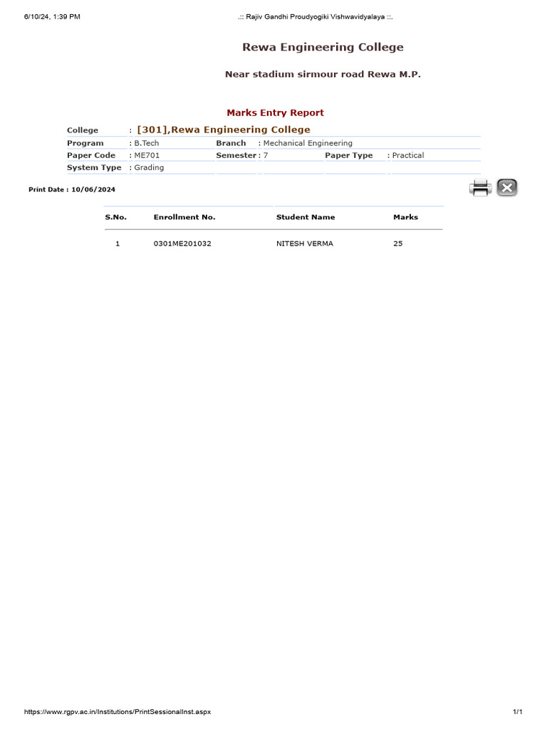 Me 701 Practical Back Nitesh | PDF