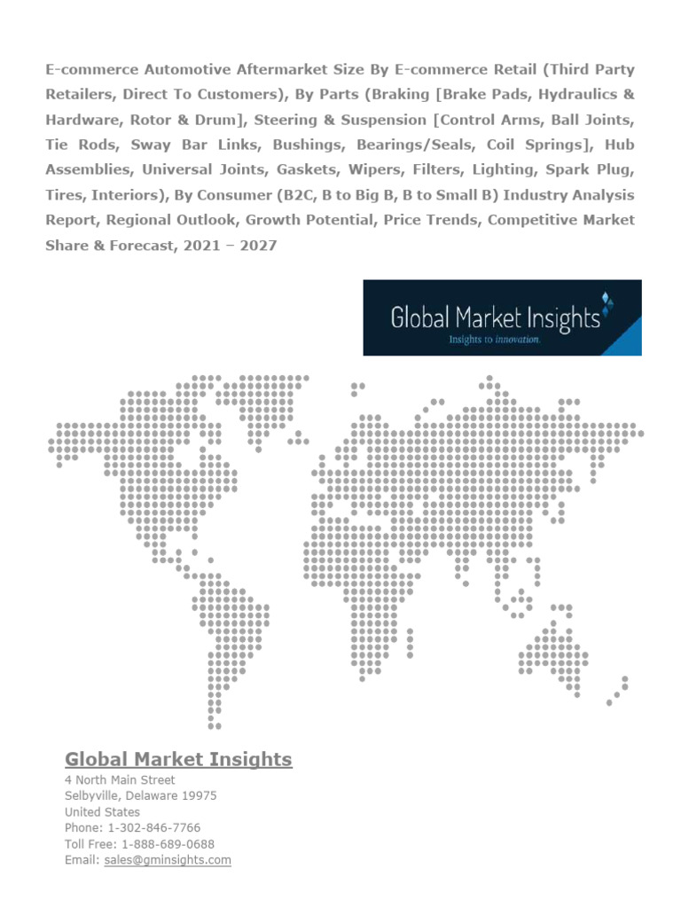 Sample - E-Commerce Automotive Aftermarket Report, 2027 | PDF | Retail ...
