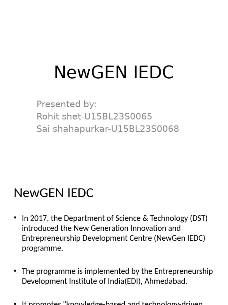 NewGEN IEDC | PDF