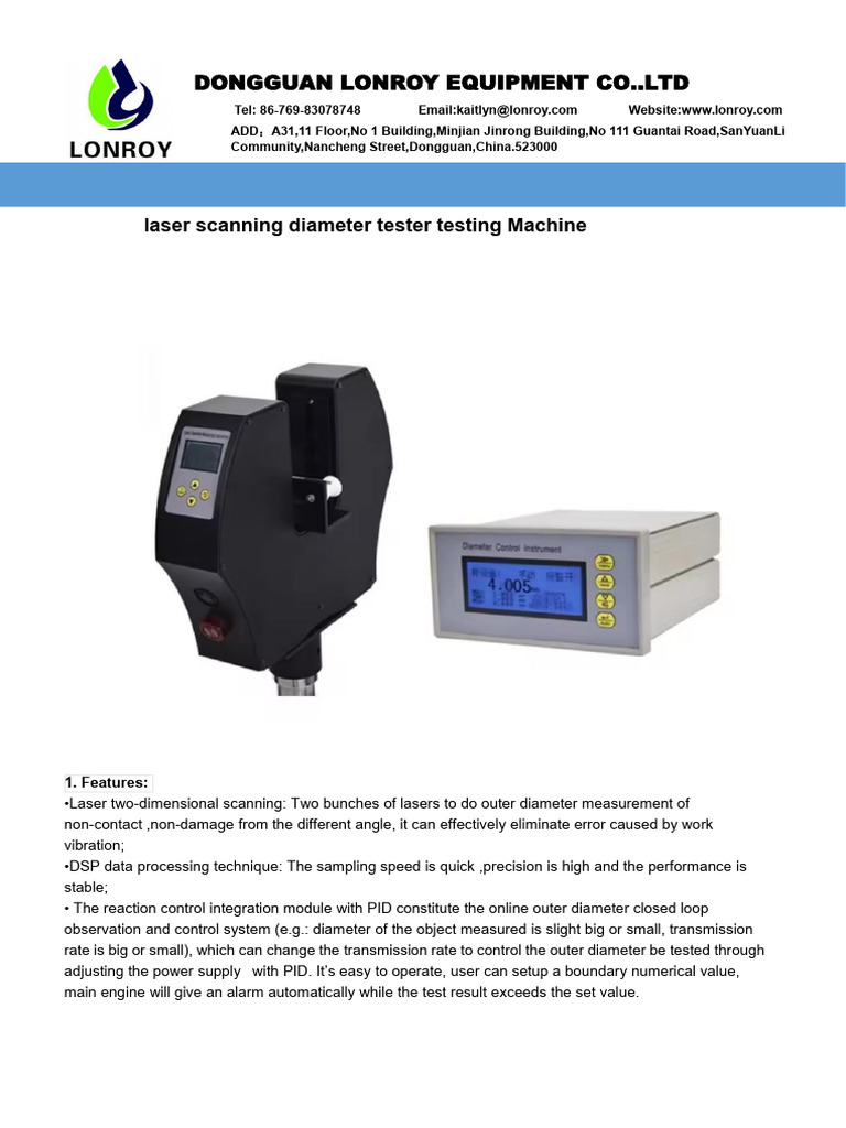 ETD-05B Laser Scanning Diameter Tester Testing Machine (2024-08-09 22 ...