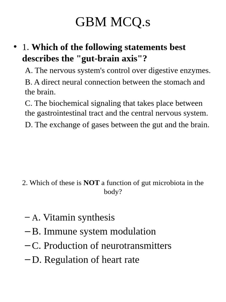 Gbm Bio Assmt | PDF | Gastrointestinal Tract | Medical Specialties