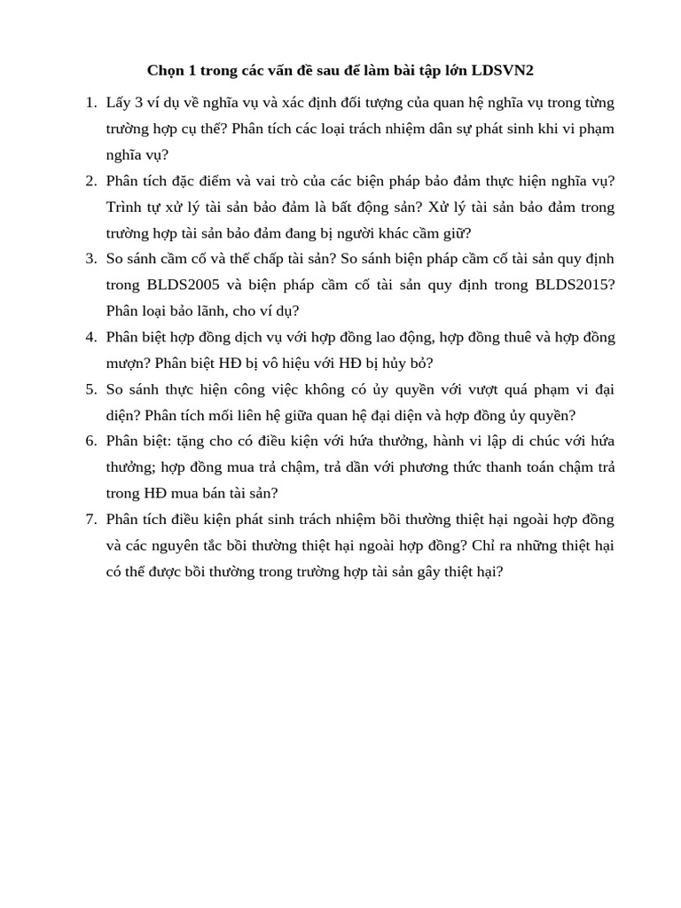 BTL LDS2. ĐH M 2022 | PDF