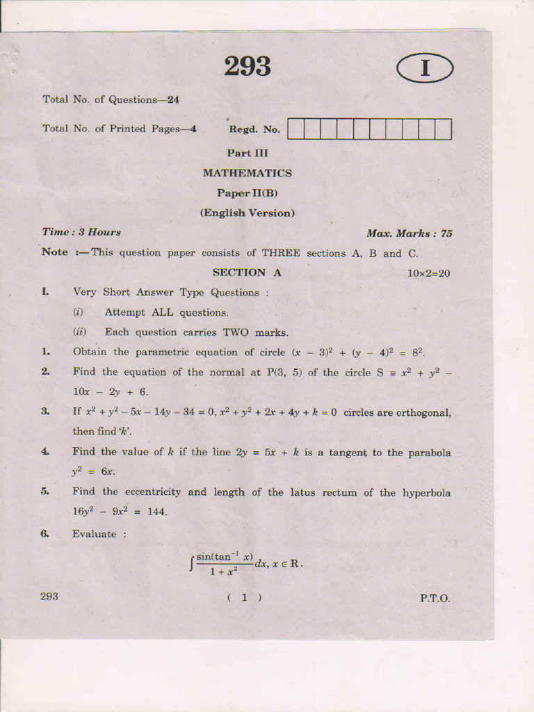 Mathematics IIB (EM) | PDF