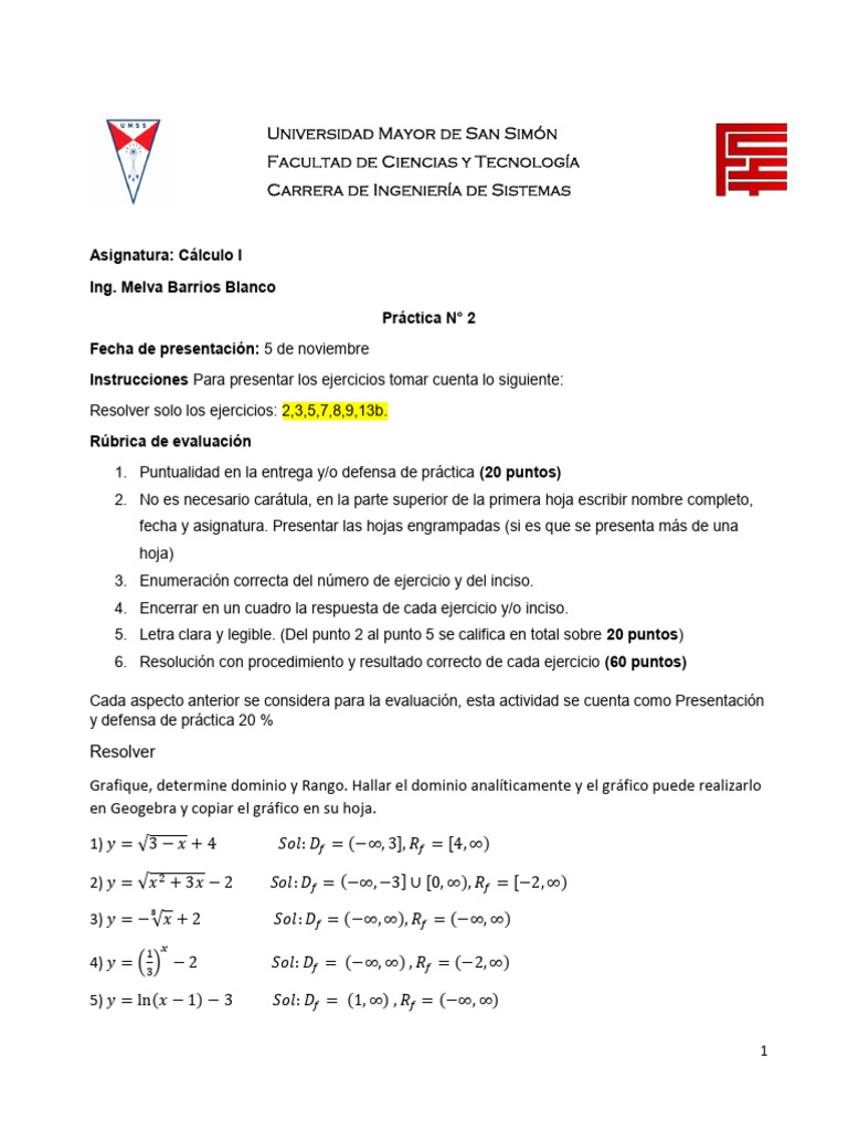 Práctica 2 - 04 - 11 - 24 | PDF | Matemáticas