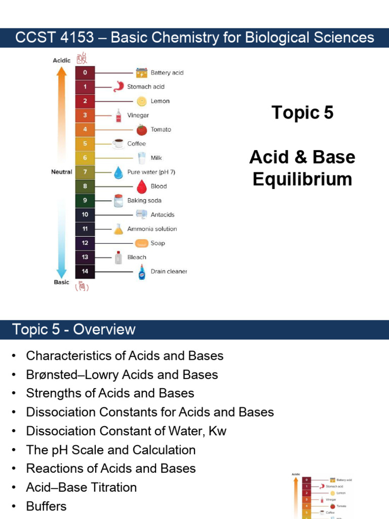 5 - Acid and Base Equilibrium | PDF | Acid | Dissociation (Chemistry)